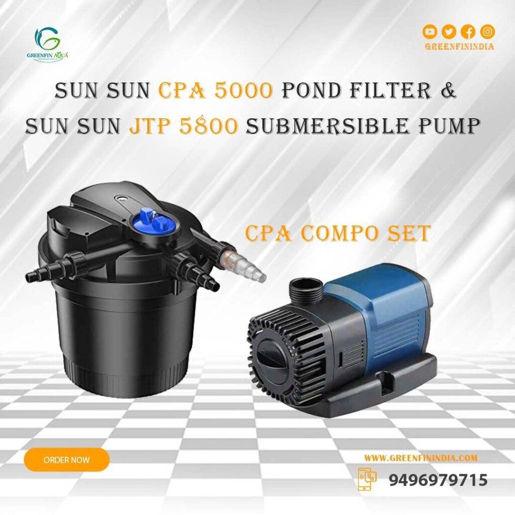 Sunsun CPA 5000 Automatic Cleaning Pond Filter with UV and Jtp 5800 ...